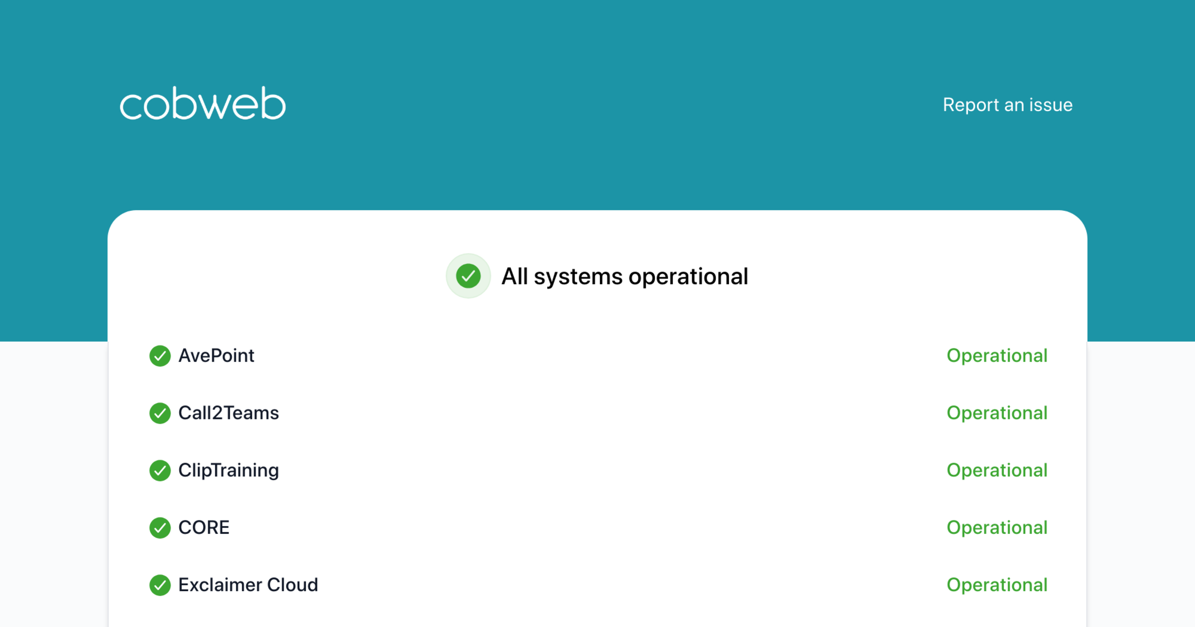 Cobweb Solutions Ltd - Status